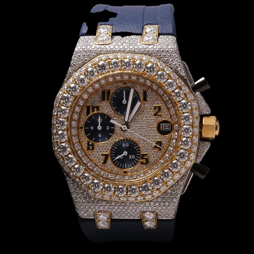 Hiphop 2024 New Arrival Branded Iced Out Moissanite Luxurious Stainless ...