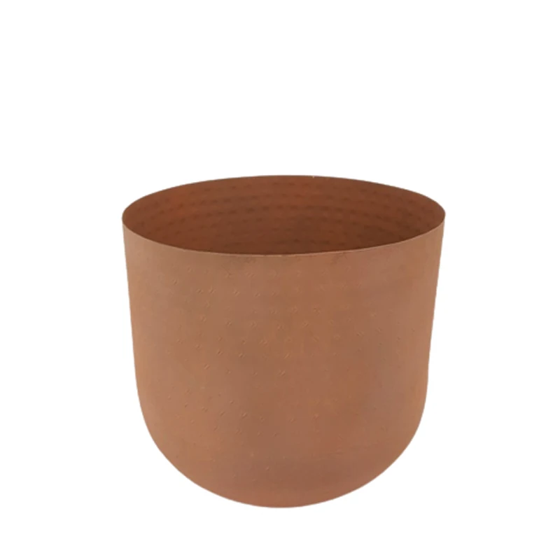 Smart Garden Collection Set of 3 Metal Round Planter Rust Colour Large ...