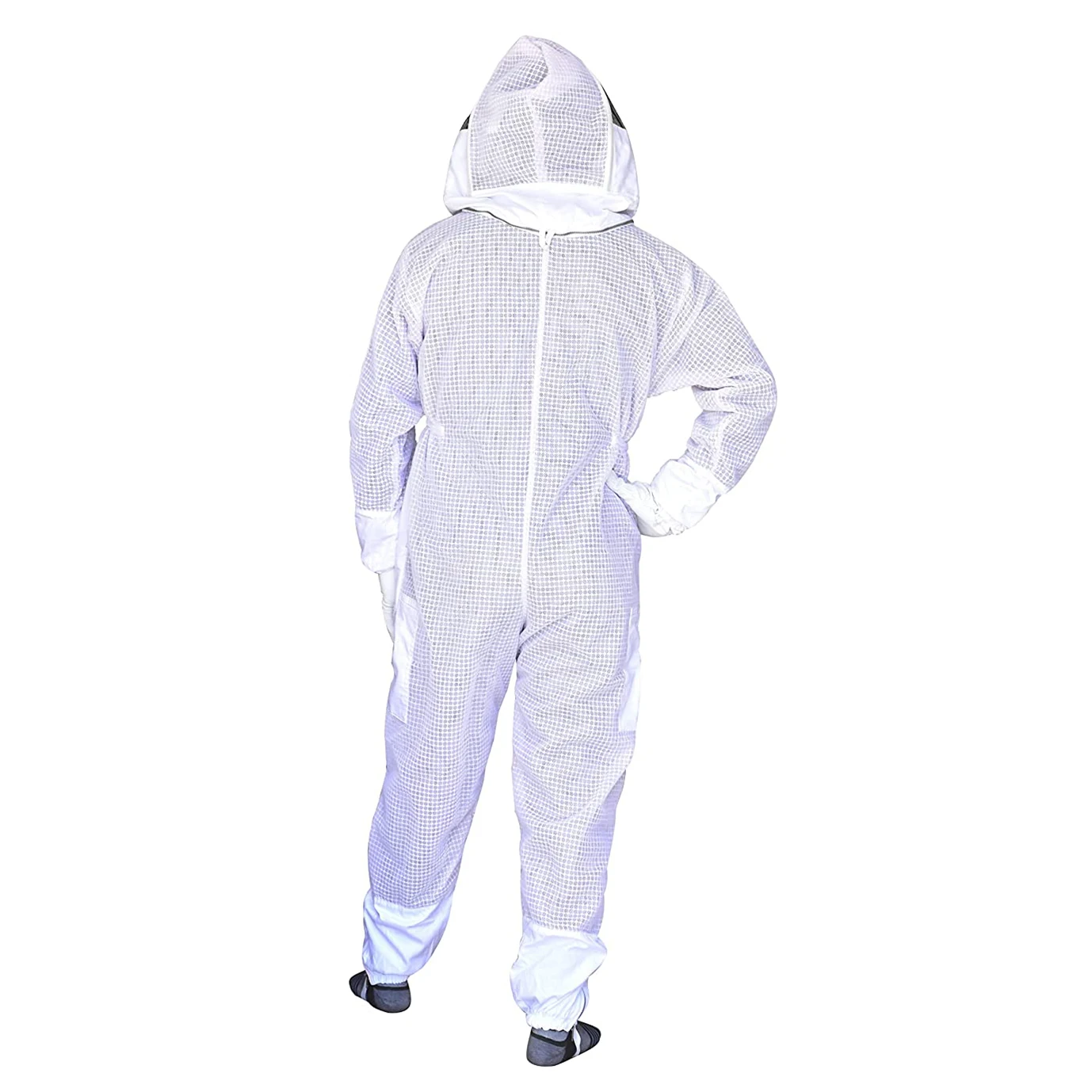 White Unisex Professional 3 Layer Bee Suit Fencing Veil Ventilated ...