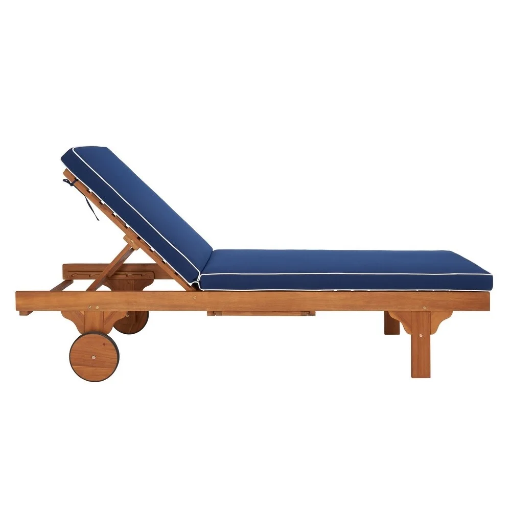 Luxury Patio Teak Sun Lounger Outdoor Beach Sun Bed Solid Teak Wood ...