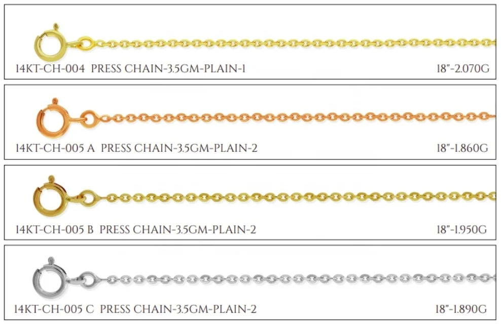 Shop Our 22k, 18k, 14k Gold Chains - Perfect for Parties