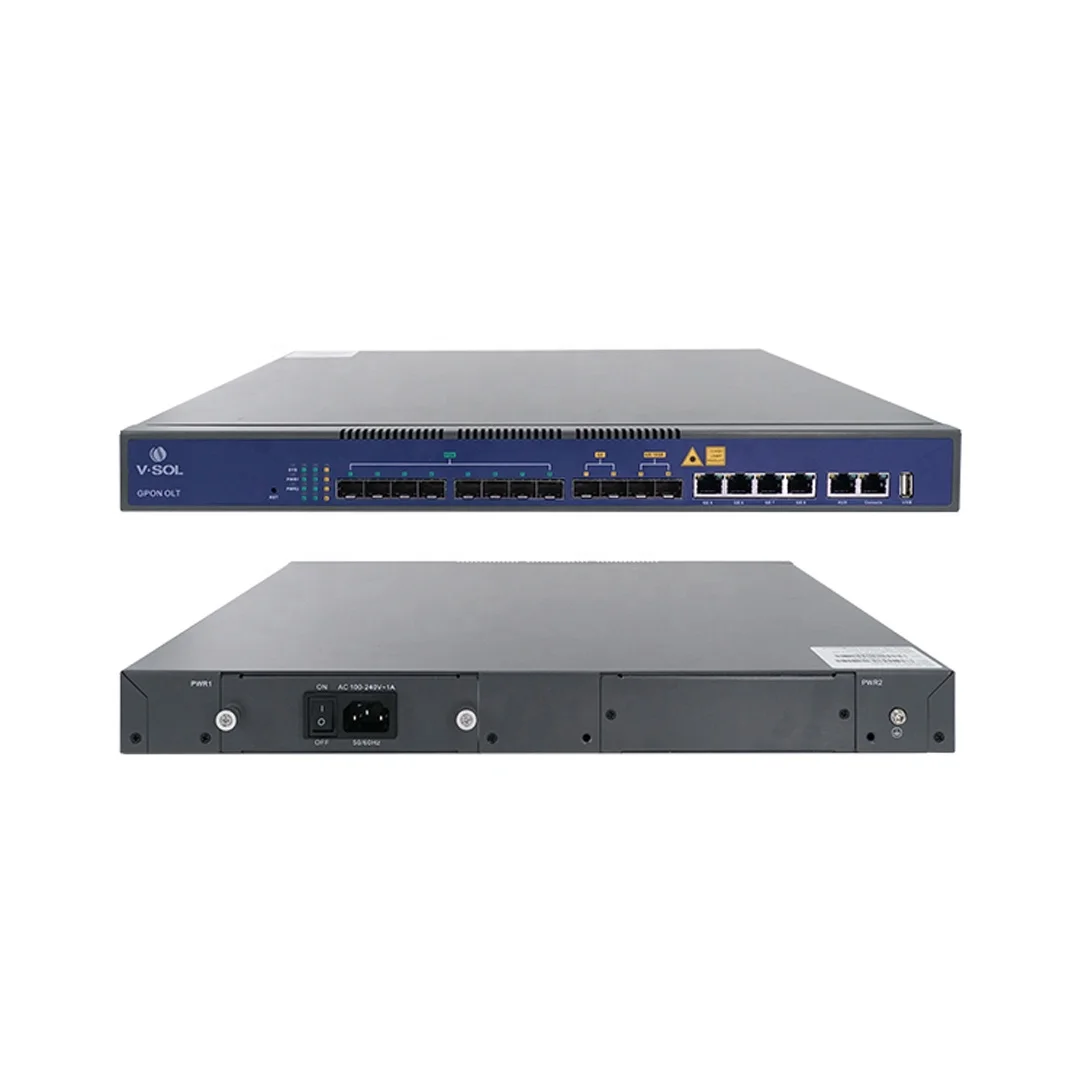 8-port Gpon Olt With 8 Uplink Ports (4 Gigabit Ethernet Ports + 2 Sfp ...