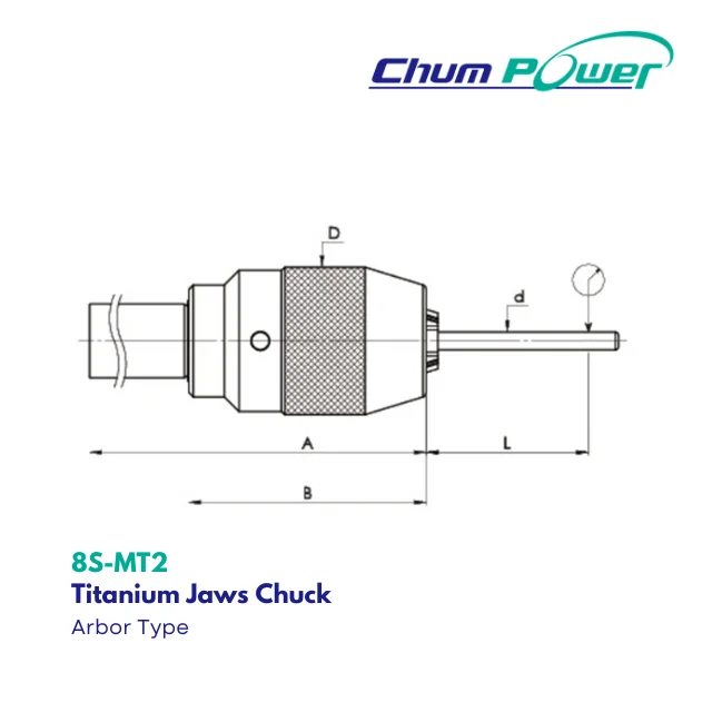Chumpower Titanium Jaws Of Special Heavy Duty Model Drill Chuck 8s-mt2 ...