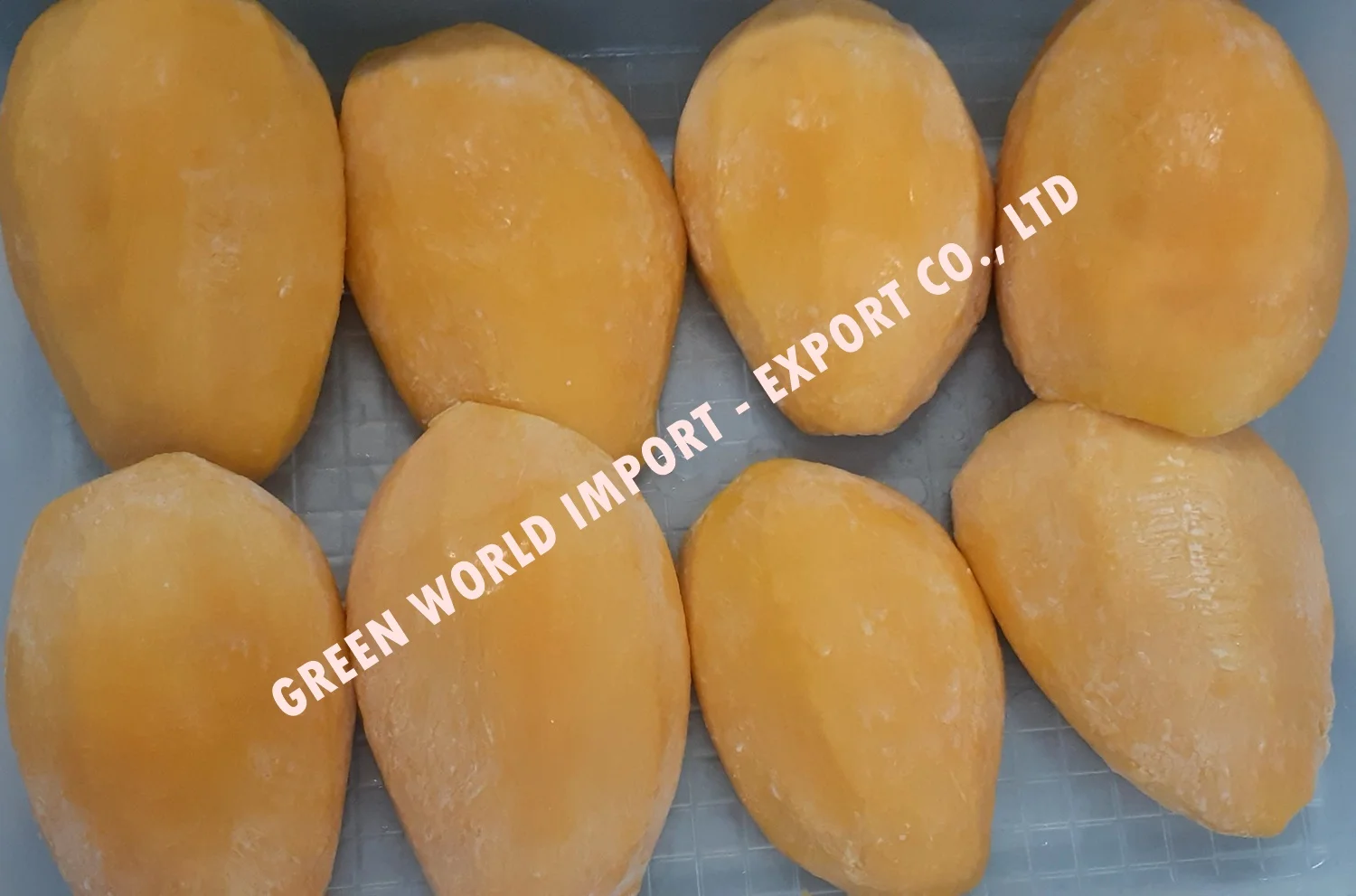 Mango congelado orgánico de alta calidad, medio corte, proceso IQF ...