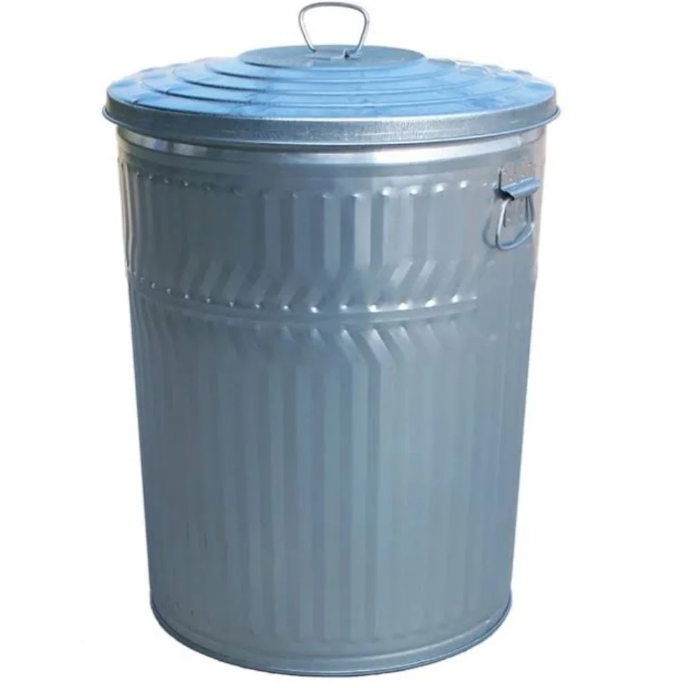 Hotel Bar or Cafe Usage Garbage Storage Dust Bin Sustainable Galvanized ...