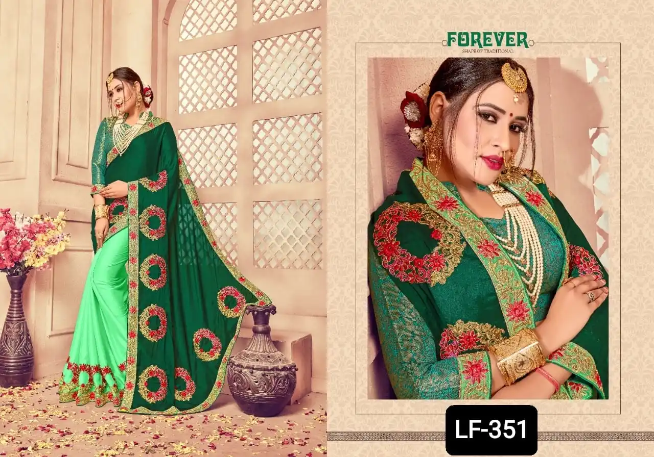 Best Quality Fashion Designer Wedding Party Wear Beautiful Georgette Flower Printed Saree