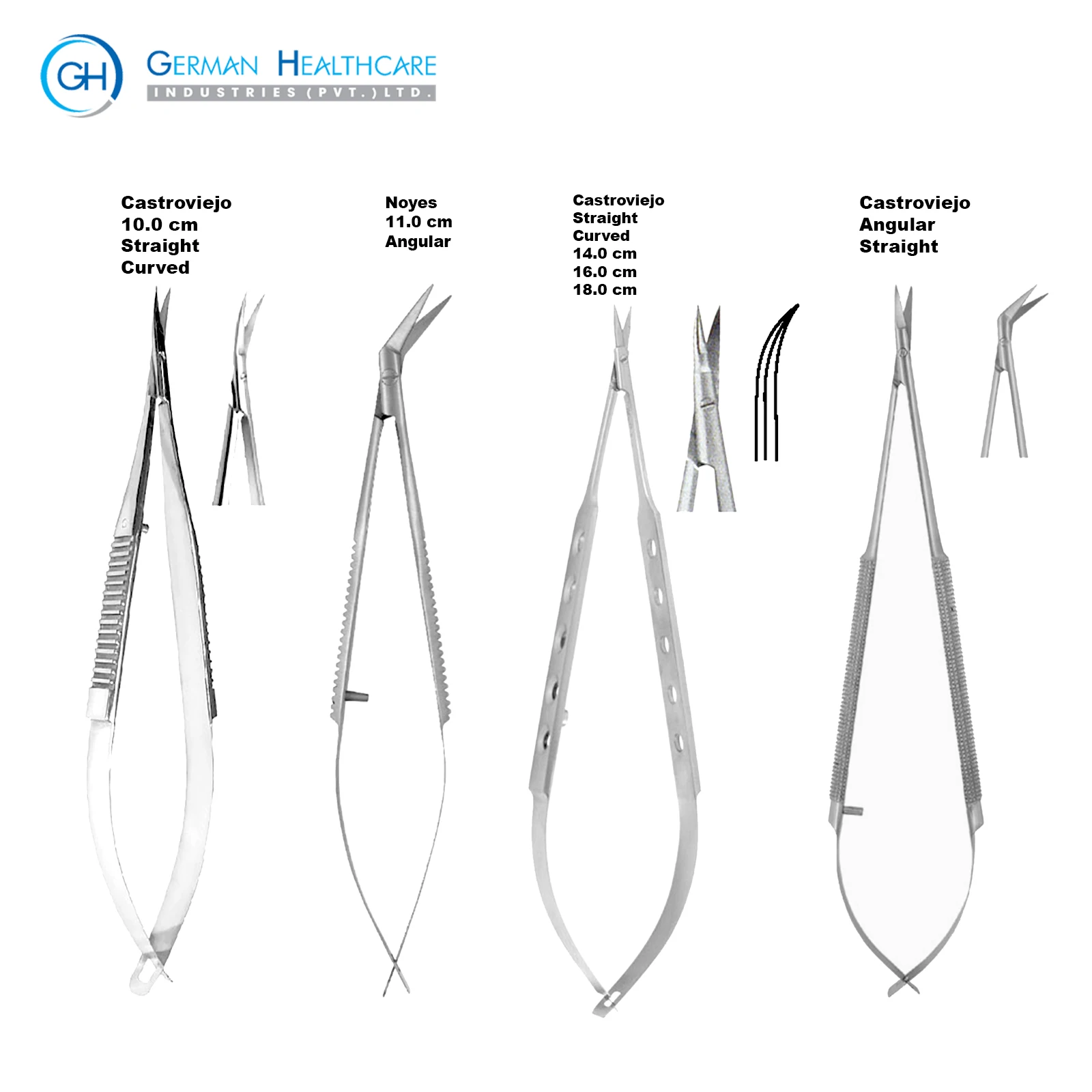 Dental Surgery Micro Surgical Scissors Castroviejo 10cm Straight - Buy ...