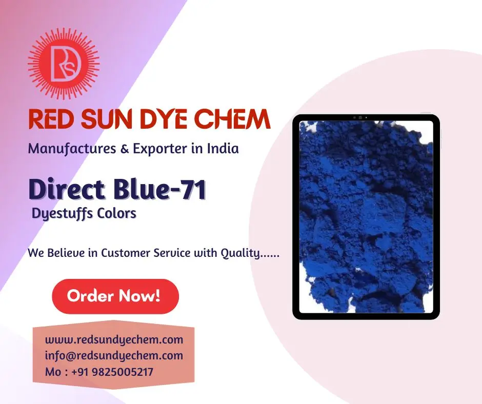 Direct Blue 71 Dye DIRECT BLUE GLL Slat Free Dyes Red Sun Dye Chem Is ...