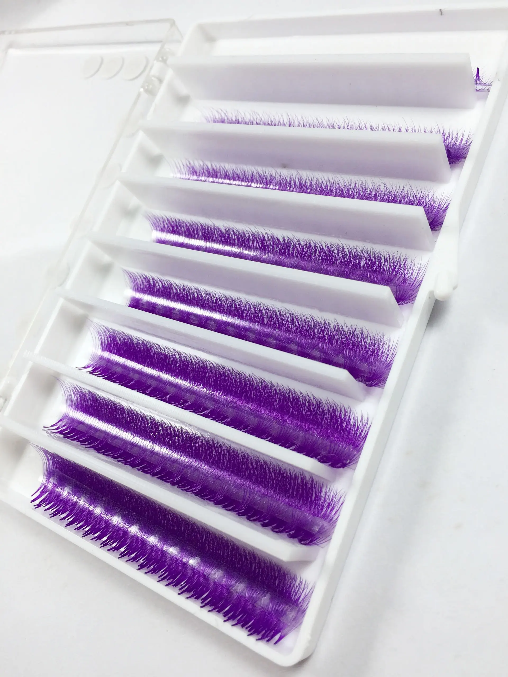 Loose Fans And Line Fans 8d Korean Silk Lashes Colored Pointy Base ...