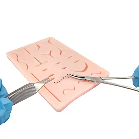 Silicone Suture Pad Medical Students Human Skin Suture Training Model ...