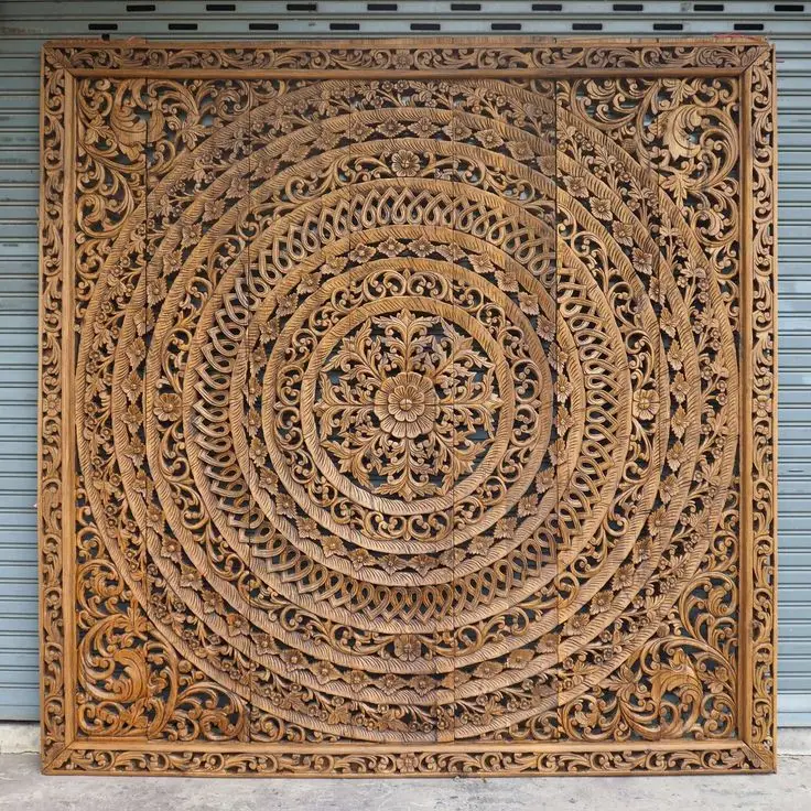 Rectangular 3d Wall Panel Cnc Cut Design Royal Look Metal Like ...
