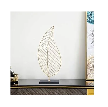 Good-looking Leaf Sculpture Iron Crafts Table Centerpieces Figure Metal ...