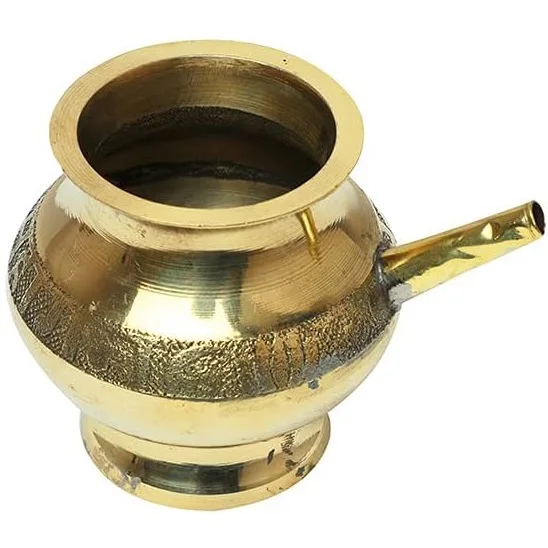 Luxurious Gold & Silver Plated Brass Kalash - Handcrafted Indian Pooja ...