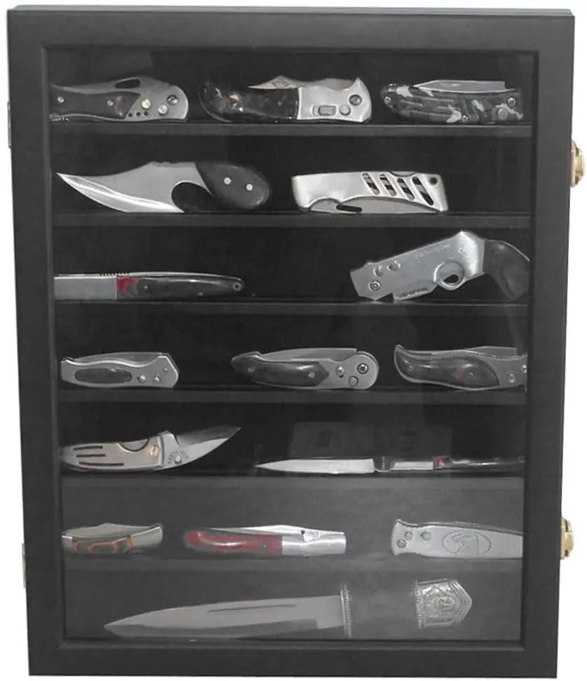 Displaygifts Knife Display Case Pocket Knife Display Stand Military ...