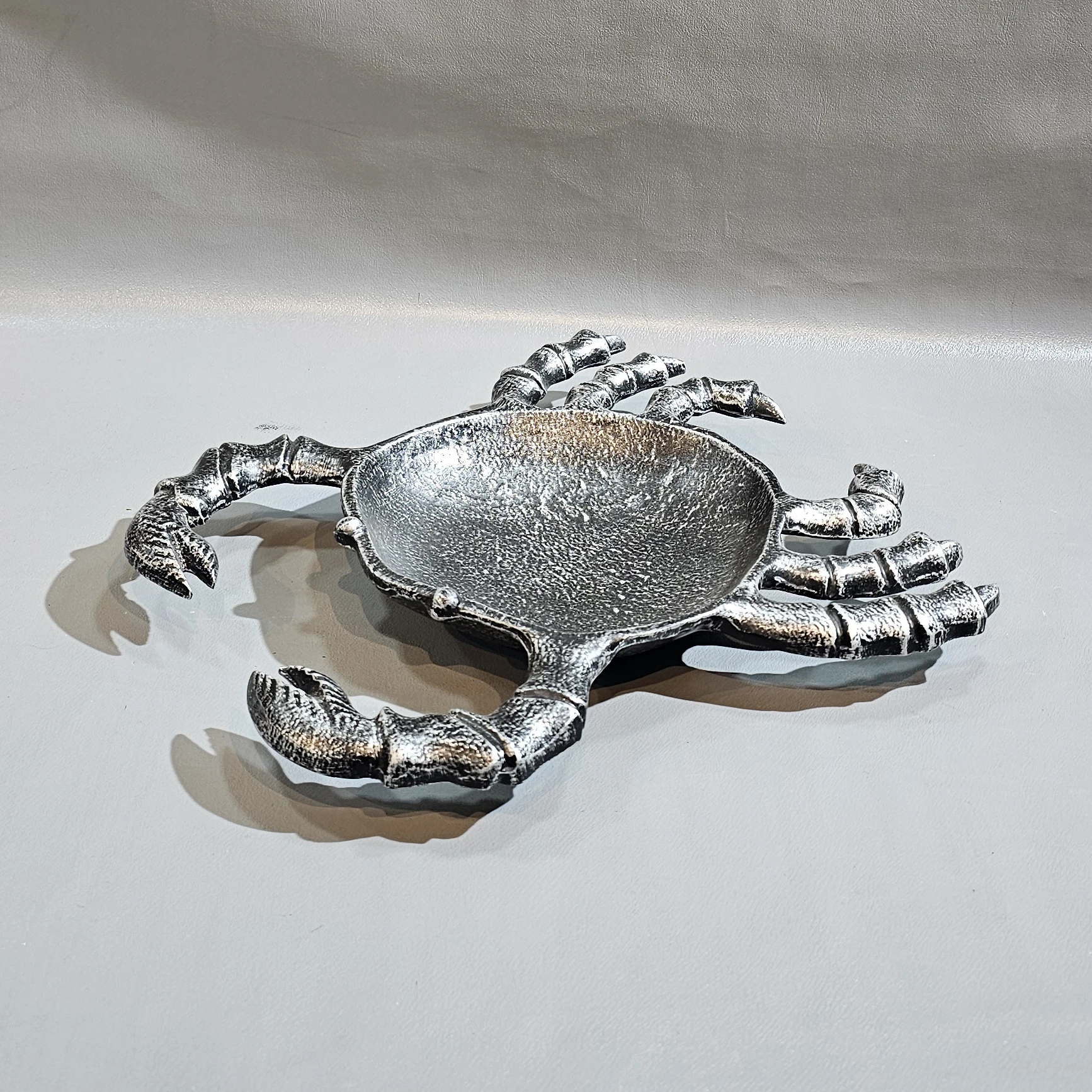 Handmade Modern Aluminum Crab-Shaped Serving Dish for Halloween