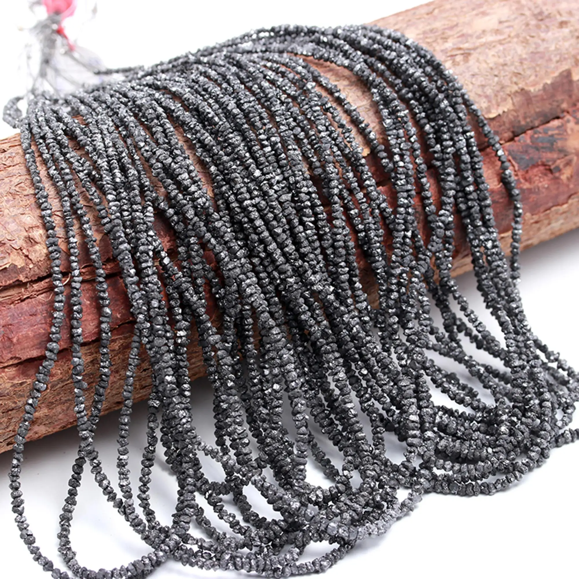 Conflict Free Rough Diamond Beads,Aaa Natural Black Diamond Raw Beads,2 ...
