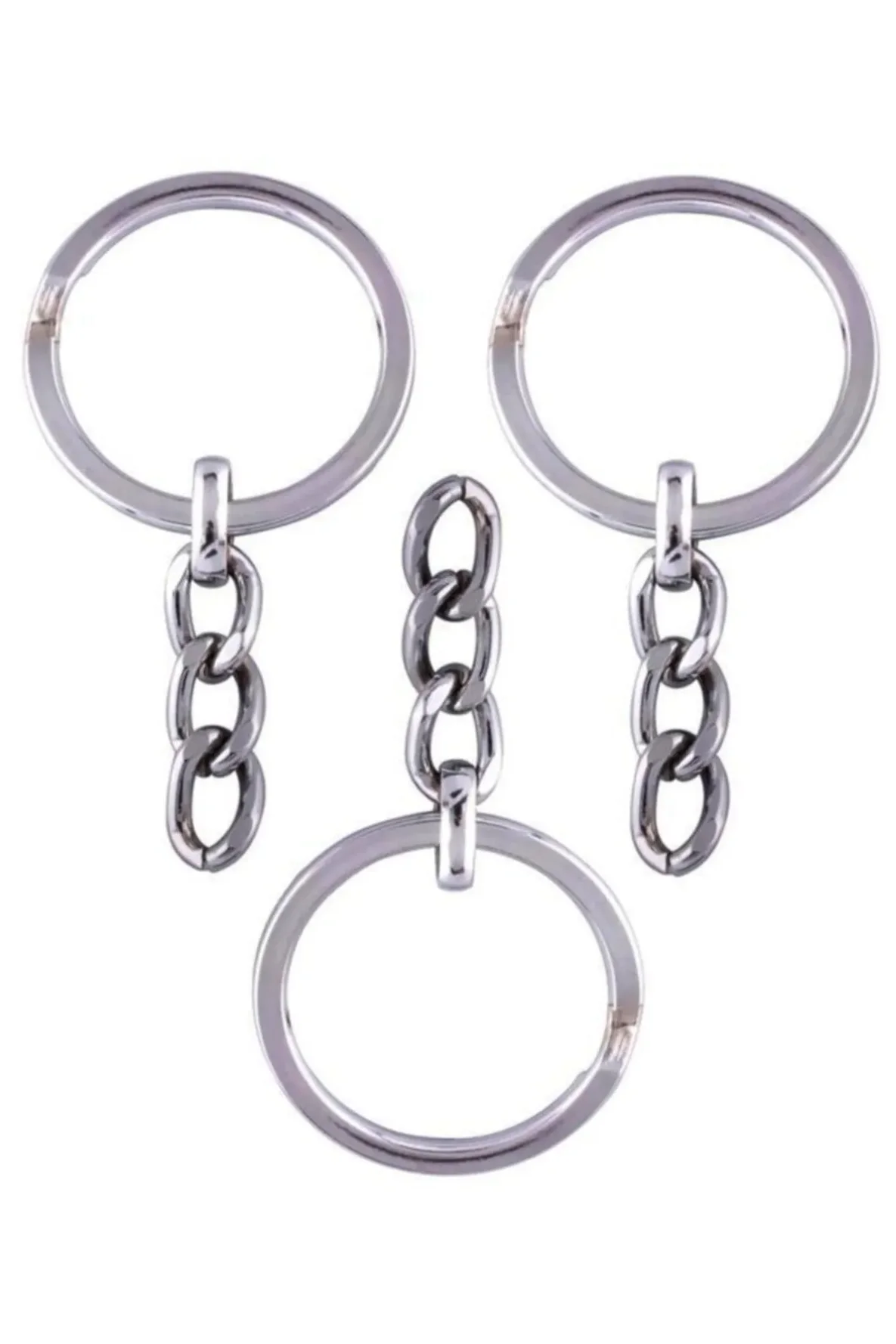 30 Mm 25mm 5colors Keychain Rings Key Ring Chain Gold Rhodium Antique ...