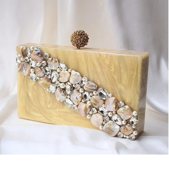 Shop Custom Made Resin Purses and Clutches with Stones