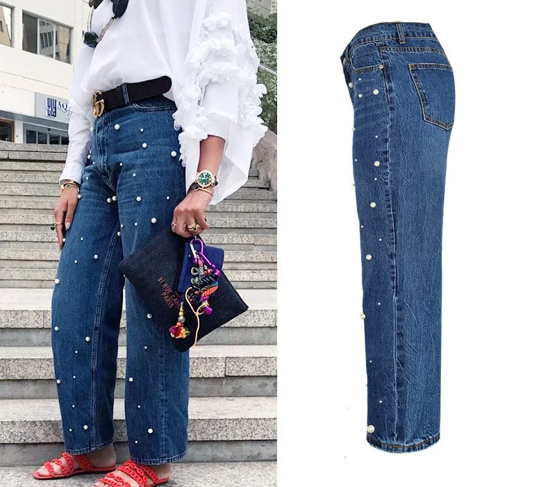 Women Denim Jeans Flare Bell Bottom Casual Jeans Women New Fashion ...