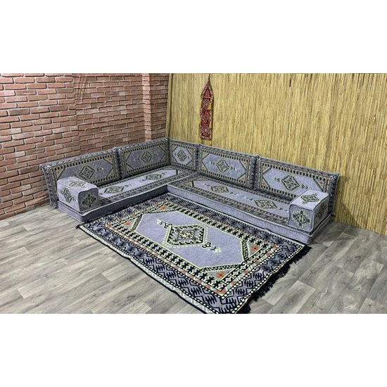 Oriental Floor Seating - Ethnic Sofa Ottoman Arabic Majlis