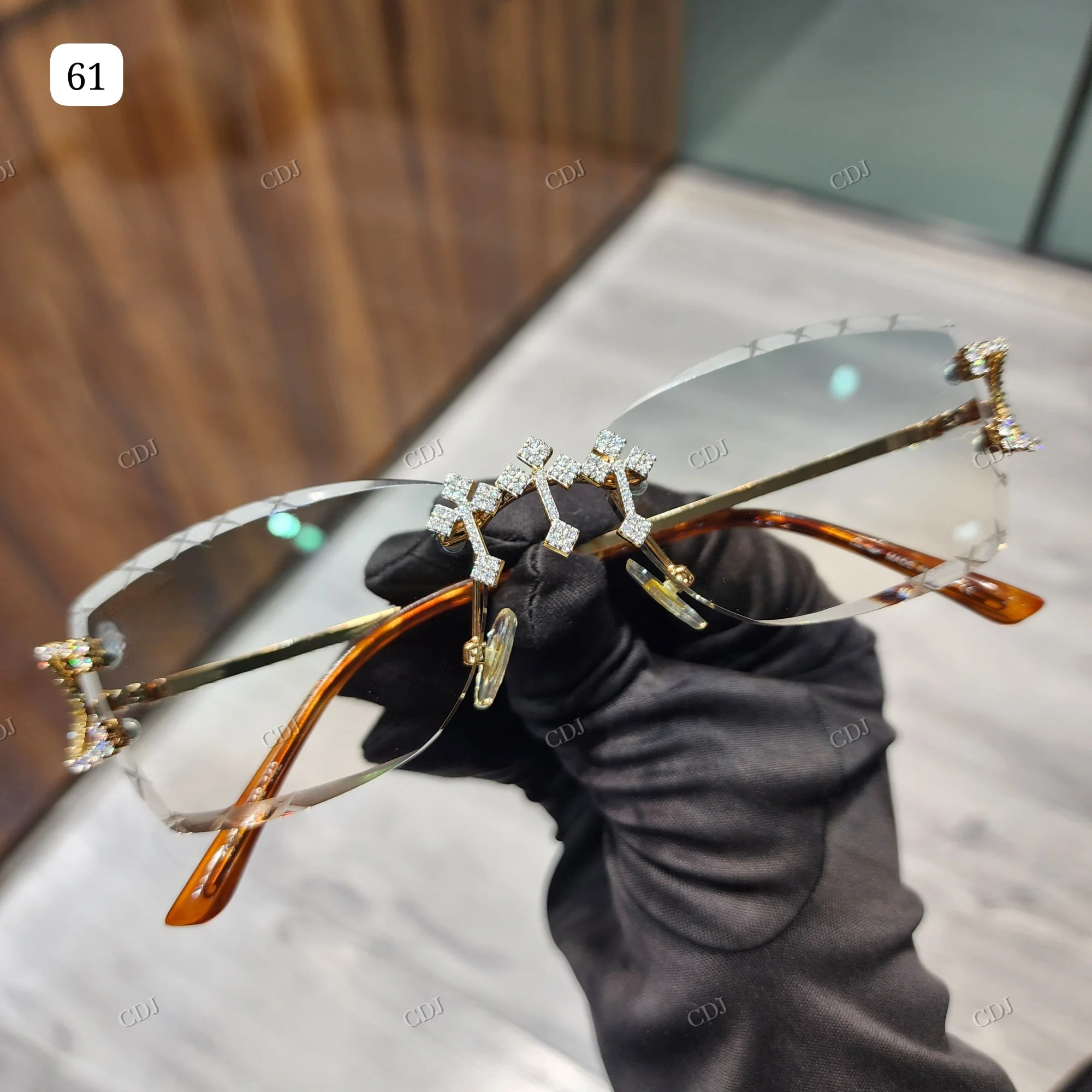 Luxury VVS Moissanite Diamonds Glasses Hip Hop Style Sunglasses Top ...