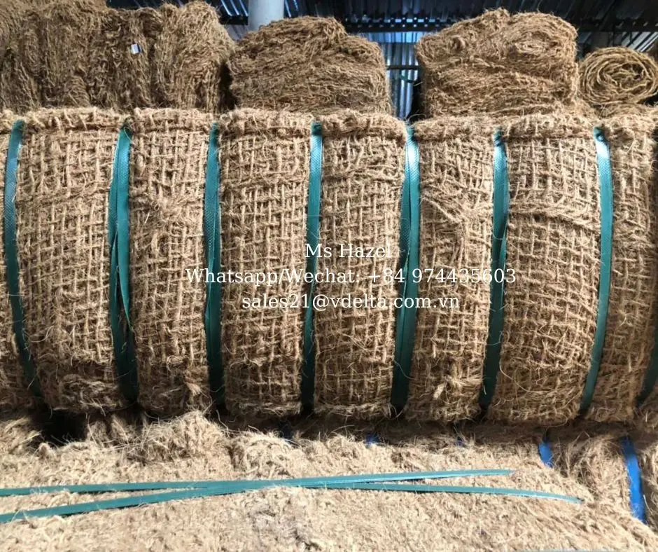 RAW MATERIAL COCONUT FIBER NET for EXPORT from Vietnam