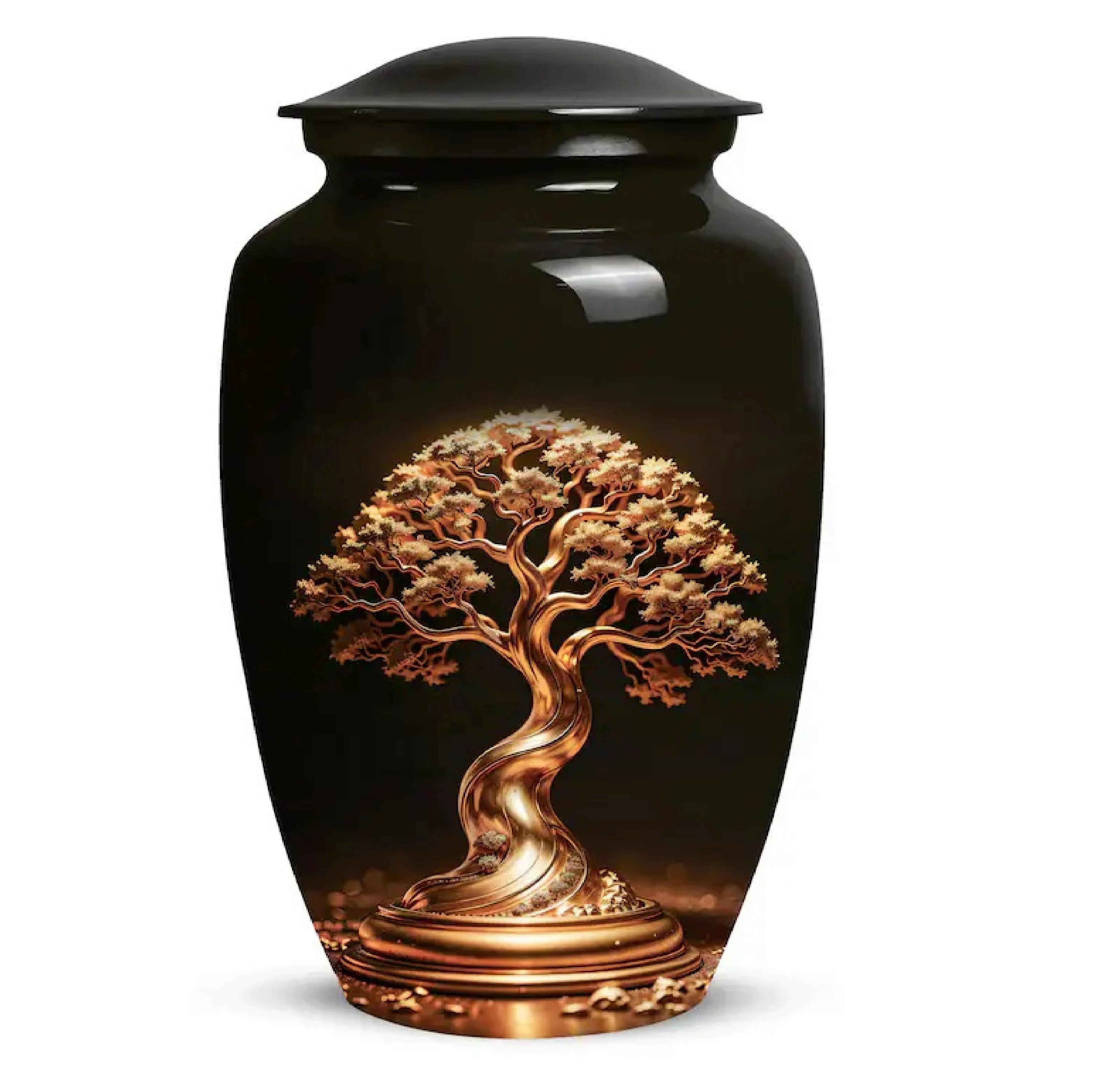 Beautiful Trees Design Aluminium Cremation Urns Metal Funeral Adult ...