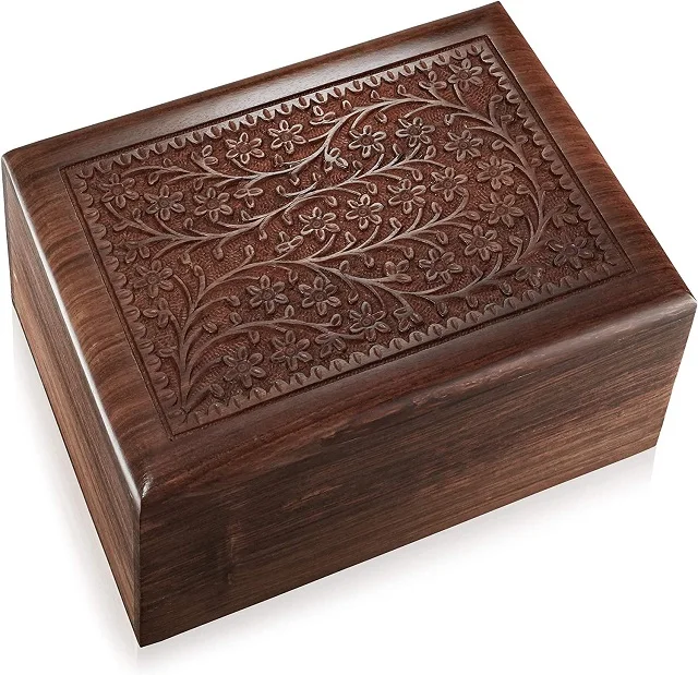 Rosewood Hand-Carved Floral Urn Box Cremation Memorial| Alibaba.com