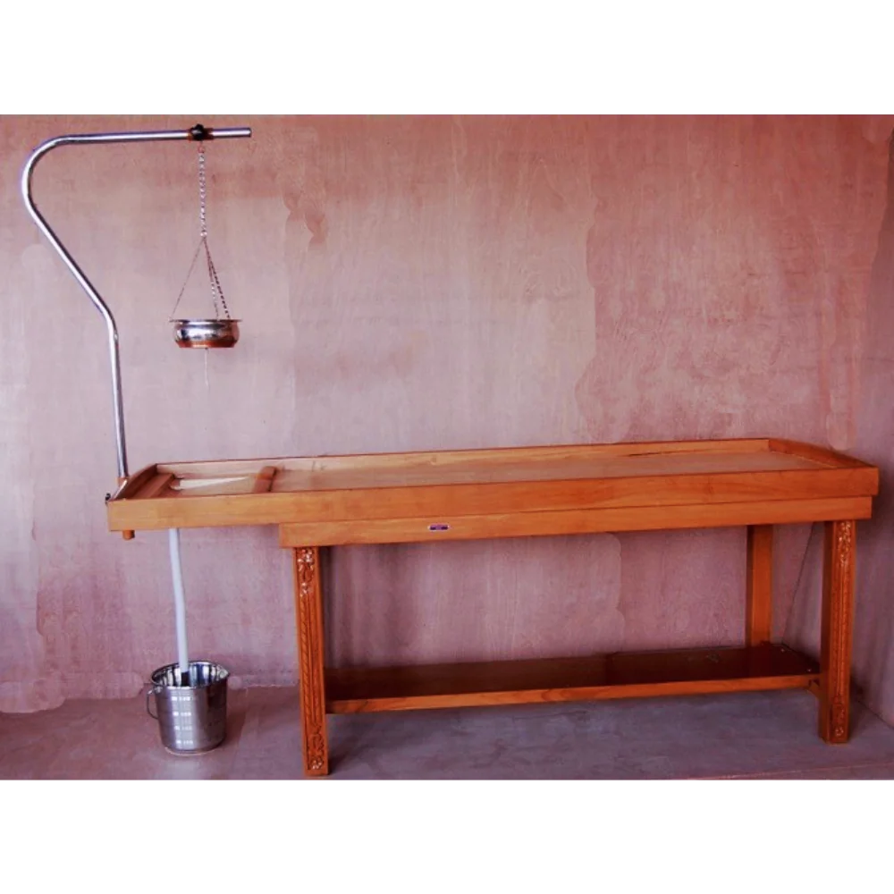Shirodhara Table Hardwood Manual Ayurveda Massage Table De Massage Bed ...