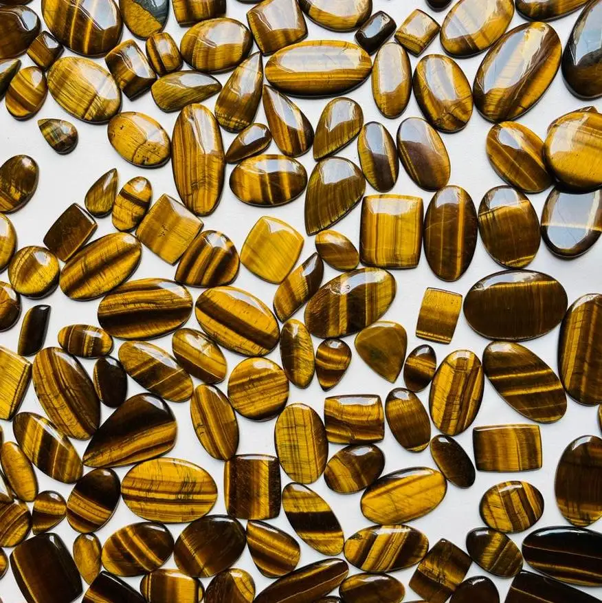 Brown Tiger Eye Gemstone Healing Cabochon Both Side Polished Crystal ...