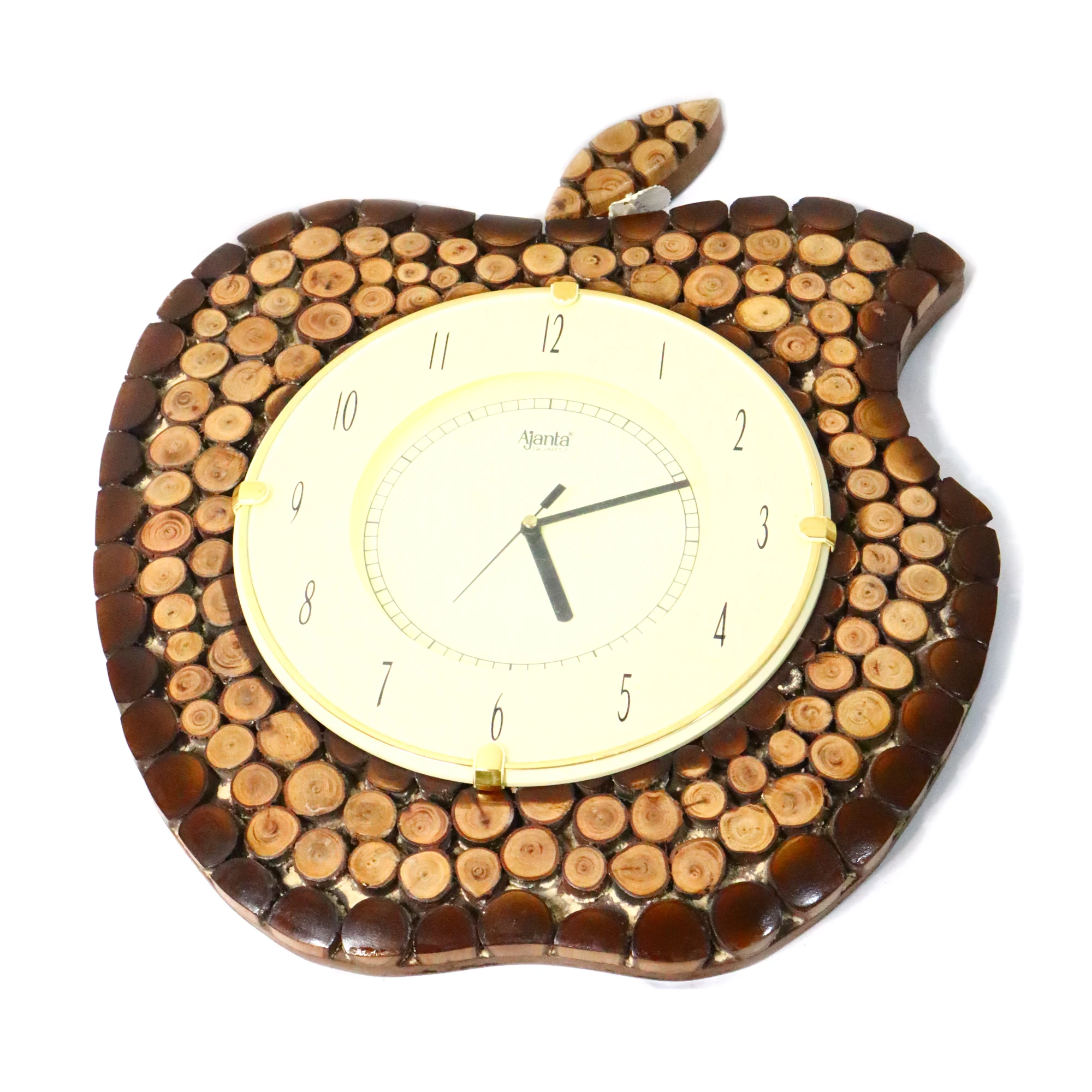 Apple Shaped Wall Clock - Vintage Antique Style Decor
