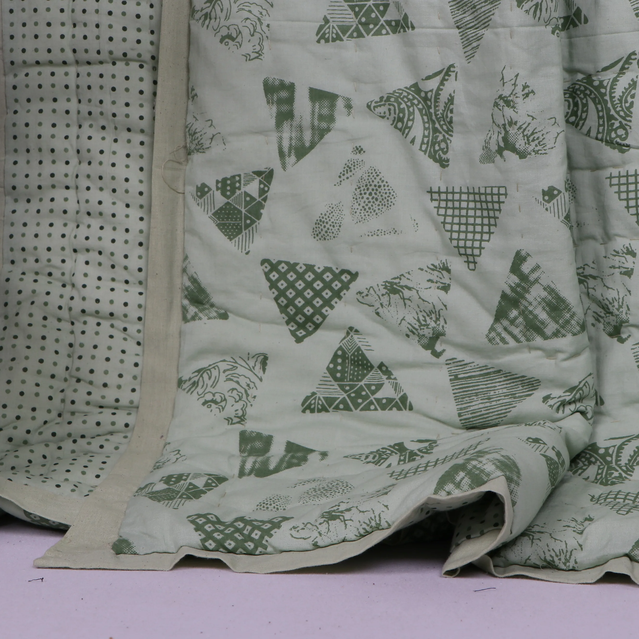 Hand Block Print Indian Handmade Kantha Quilt Queen Size Winter Quilt ...