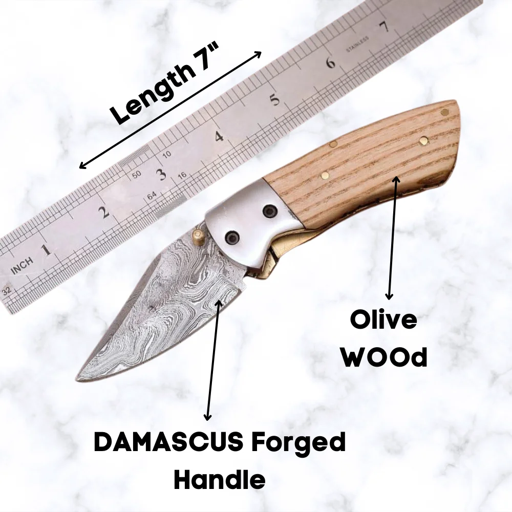 Hot Sales Wholesale Damascus Olive Wood-exotic Wenge Wood Custom Pocket ...