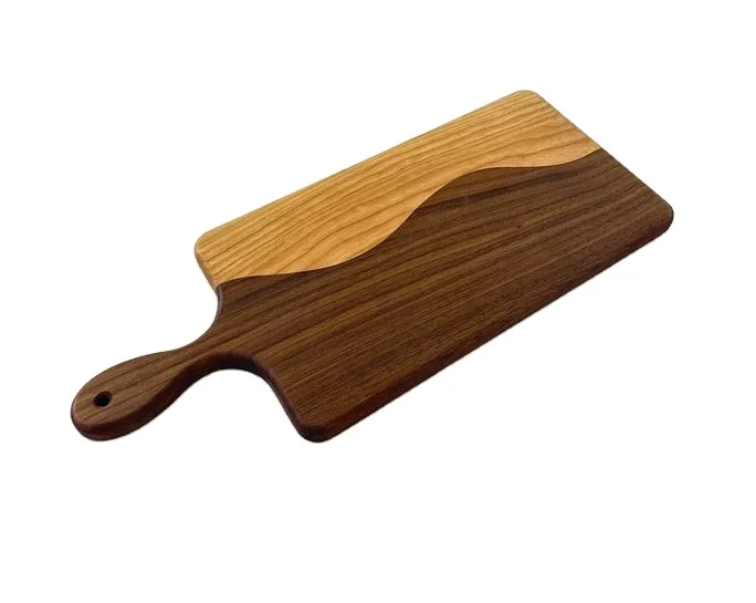 Mid Century Modern Mountain Wood Rectangle Shape With Handle Chopping ...