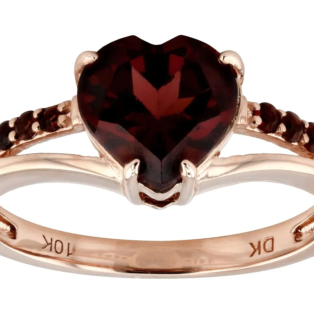 Crimson Elegance: Red Garnet 10k Rose Gold Ring | Elegant Fine Jewelry ...