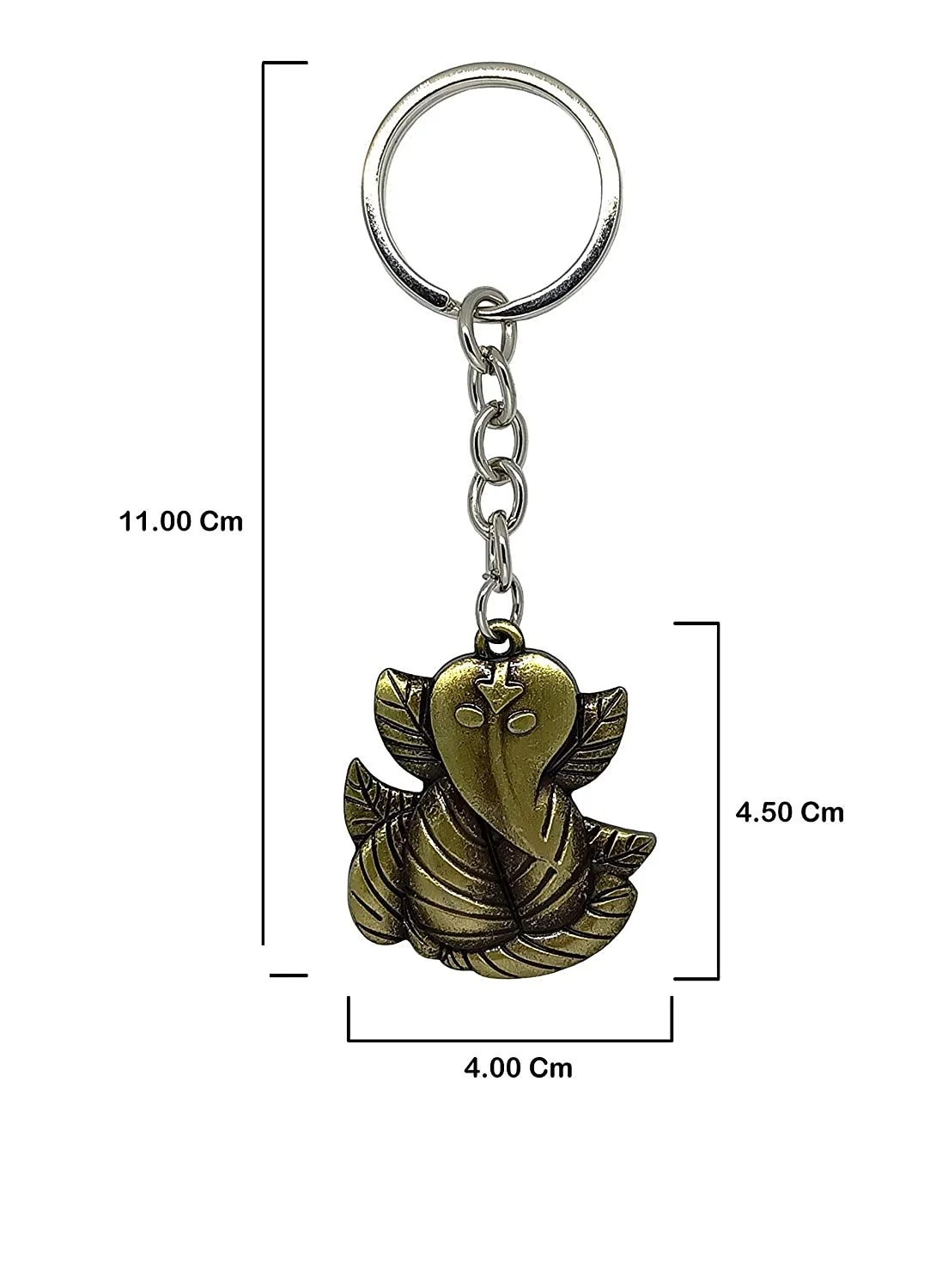 Pan Ganesh Ganpati Dual Sided Keychain For Car Bike And Home Keys ...