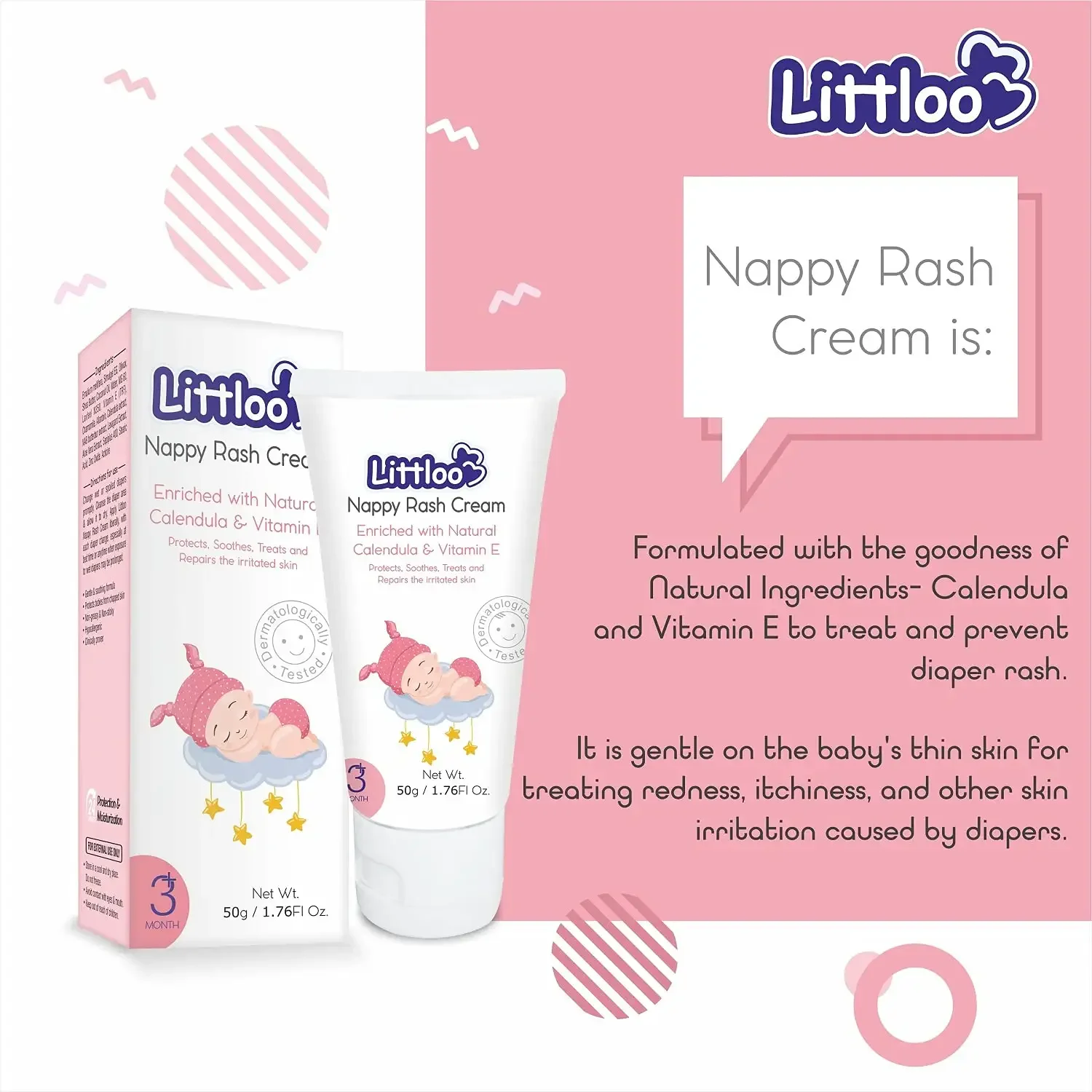 Wholesale Seller Littloo Nappy Rash Cream Baby Diaper Cream With ...