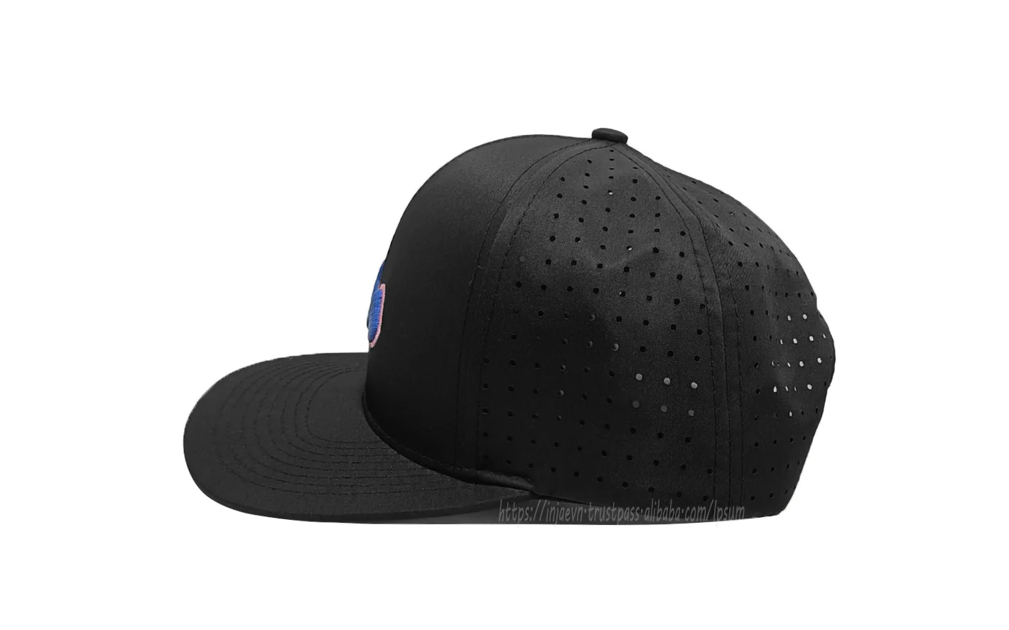 Perforated Caps Custom 3d Logo Flat Bill,Oem Fabric Snapback Caps ...