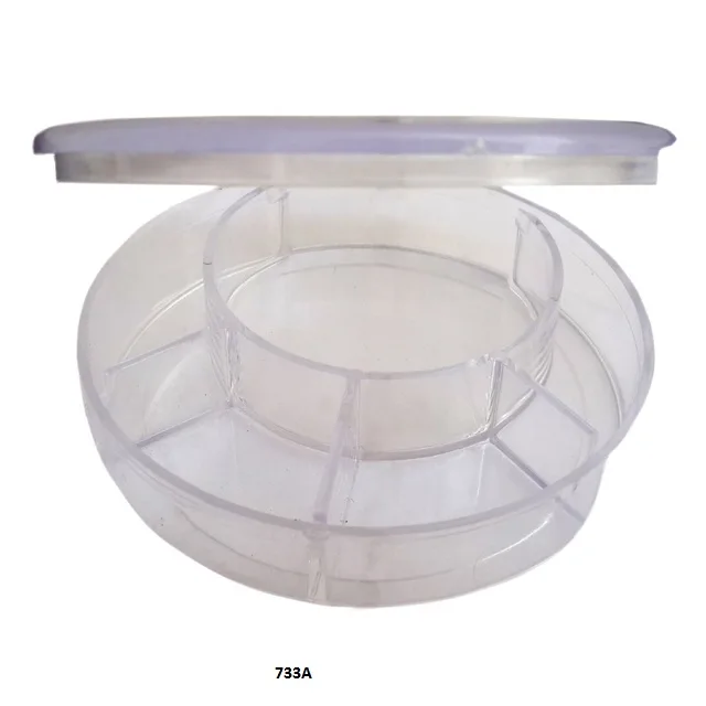 5 Compartment Round Box Plastic Container - Buy Plastic Container,5 ...
