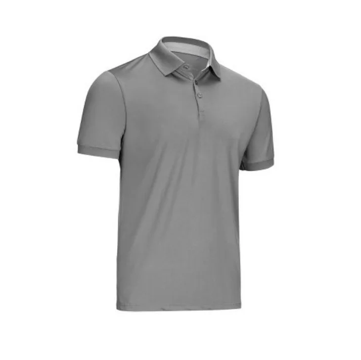 Direct Factory Gray Color Short Sleeve Polo Neck Plus Size 100% Cotton ...