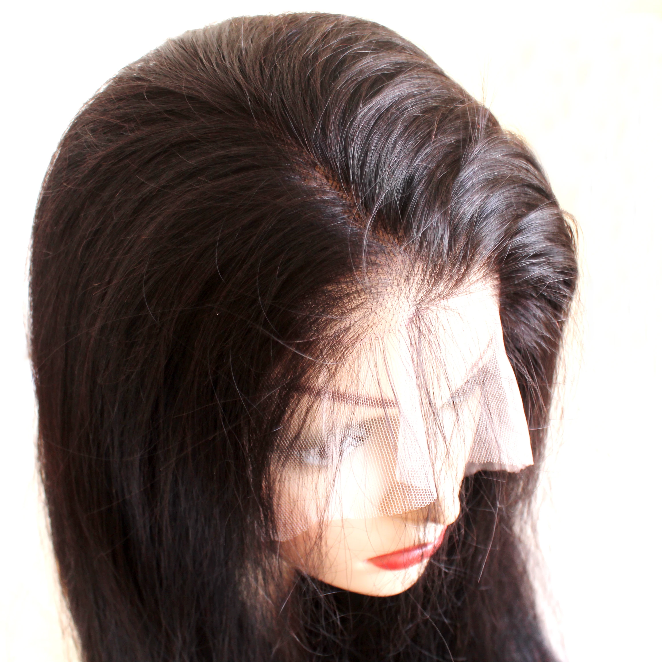 Beautiful 40 Inch Human Hair Full Lace Front Wig, Lace Frontal Closure 13x4 13x6 HD Lace Frontal ...