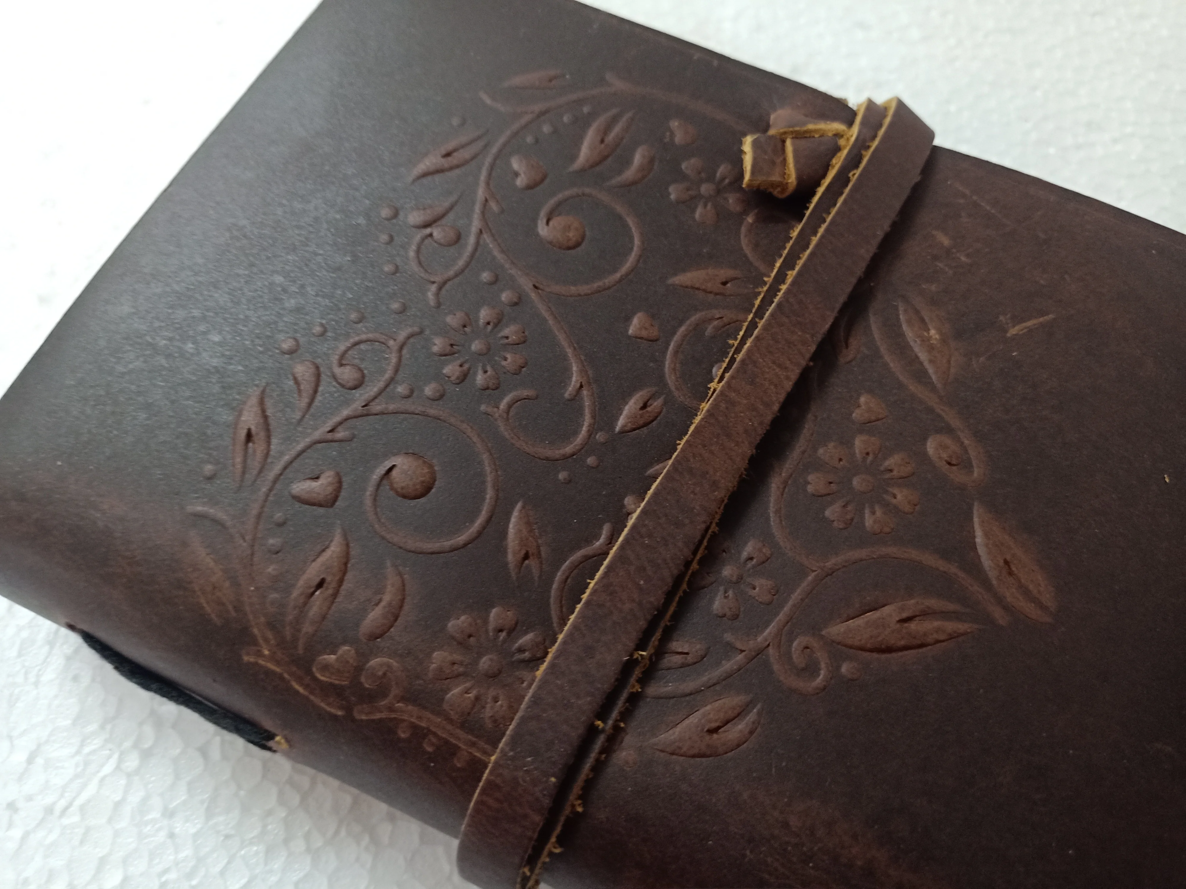 Custom Made Leather Embossed Heart Embossed Leather Journals Old Look ...