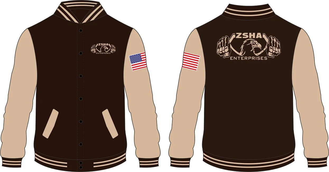 Varsity College Letterman Jacket Customize Logo Embroidery Body Sleeve ...