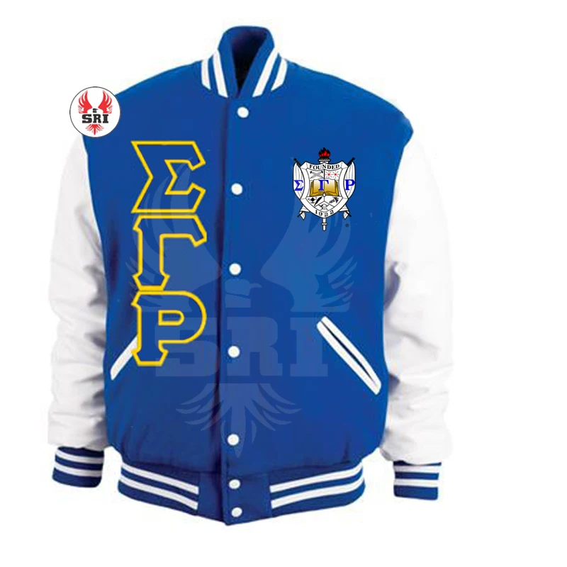 Sigma Gamma Rho Sorority Embroidery Woolen Body Leather Sleeve Varsity ...