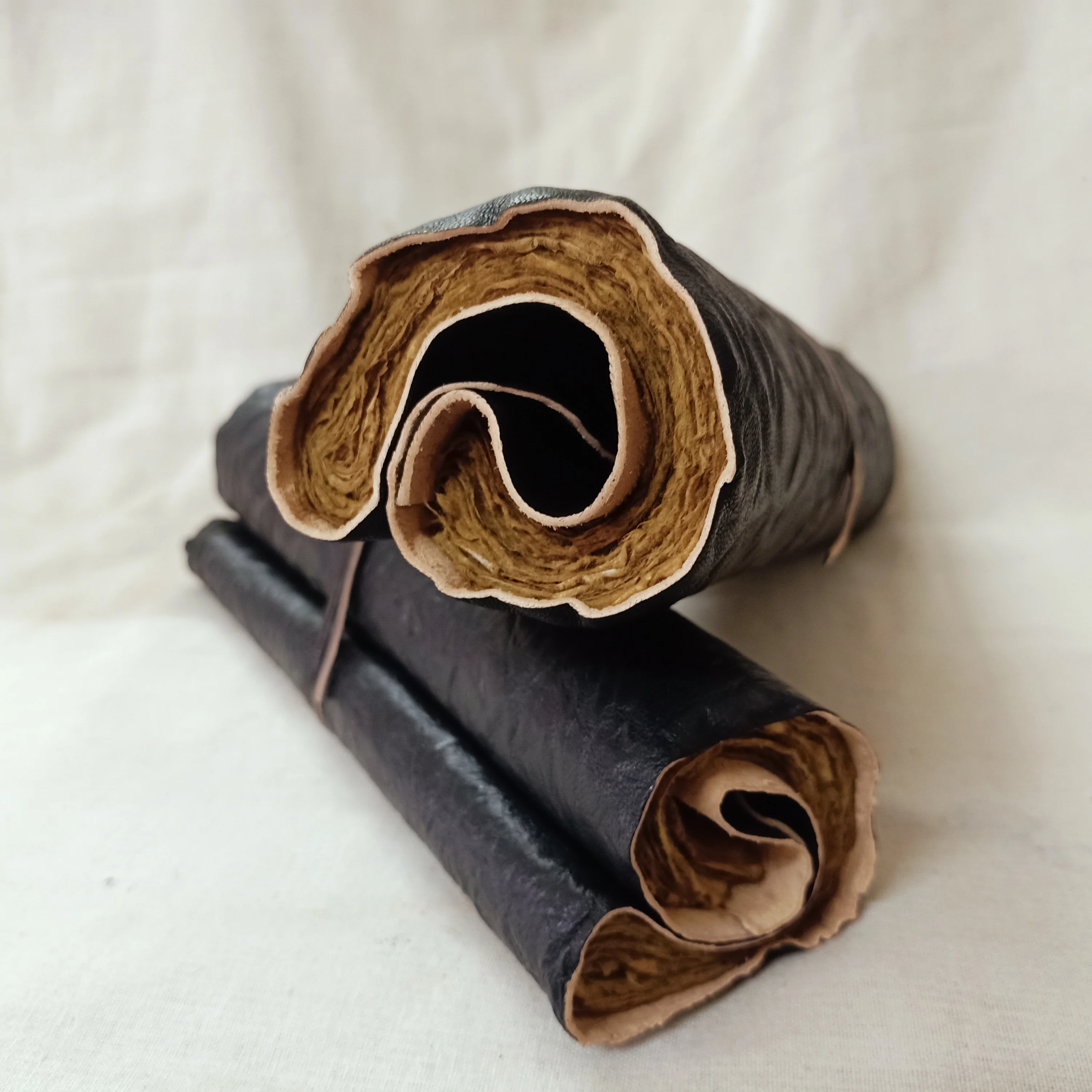Custom Made Black Scroll Leather Journals With Old Antique Look Papers ...