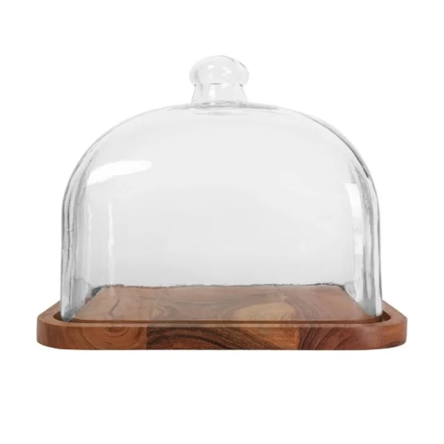 Top Deal 2023 Square Shaped Cake Dome With Clear Glass Kitchenware Cake ...