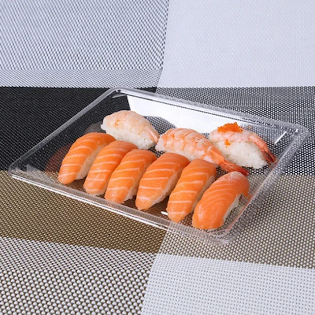 Custom Disposable Plastic Sushi Tray Togo Box For Fast Food Take-out ...
