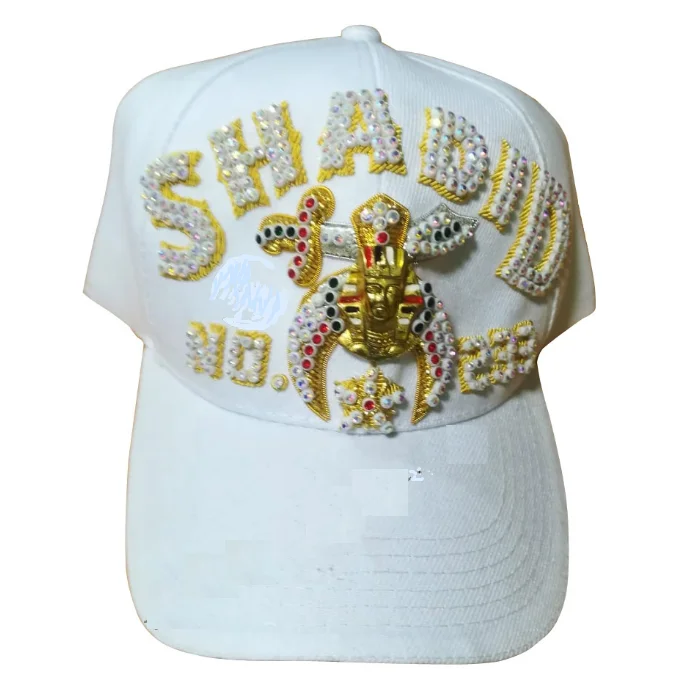 Custom Row Masonic Shriner Jewel Fez Rhinestones Baseball Caps ...