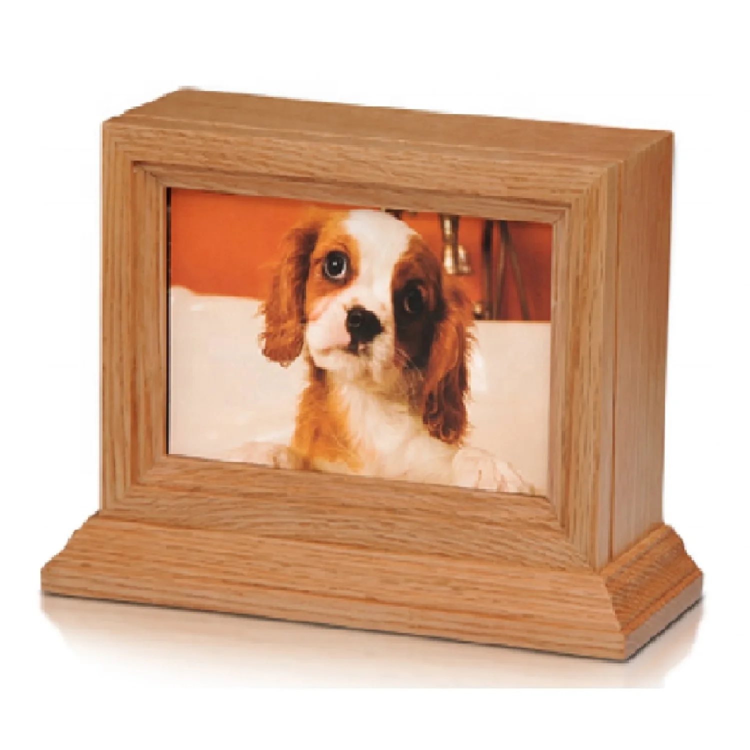 Eco Traditional Wooden Pet Photo Frame Urn New Arrival Funeral Casket ...