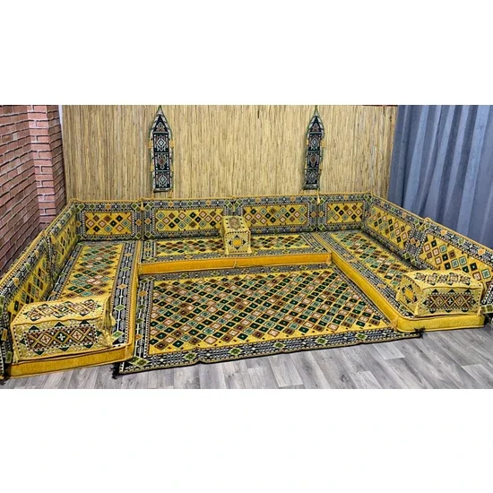 Oriental Floor Seating - Ethnic Sofa Ottoman Arabic Majlis